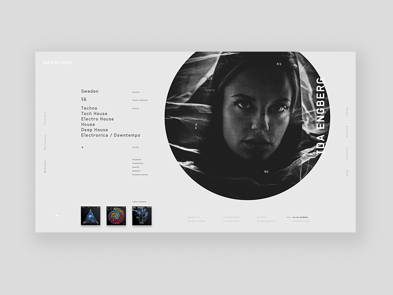 DRUMCODE Artist Profile #2 Exploration by Adrian Madacs on Dribbble