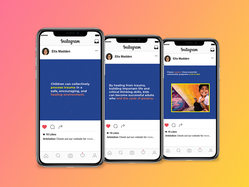 Artolution: Instagram - Student project by Randi Garacci on Dribbble