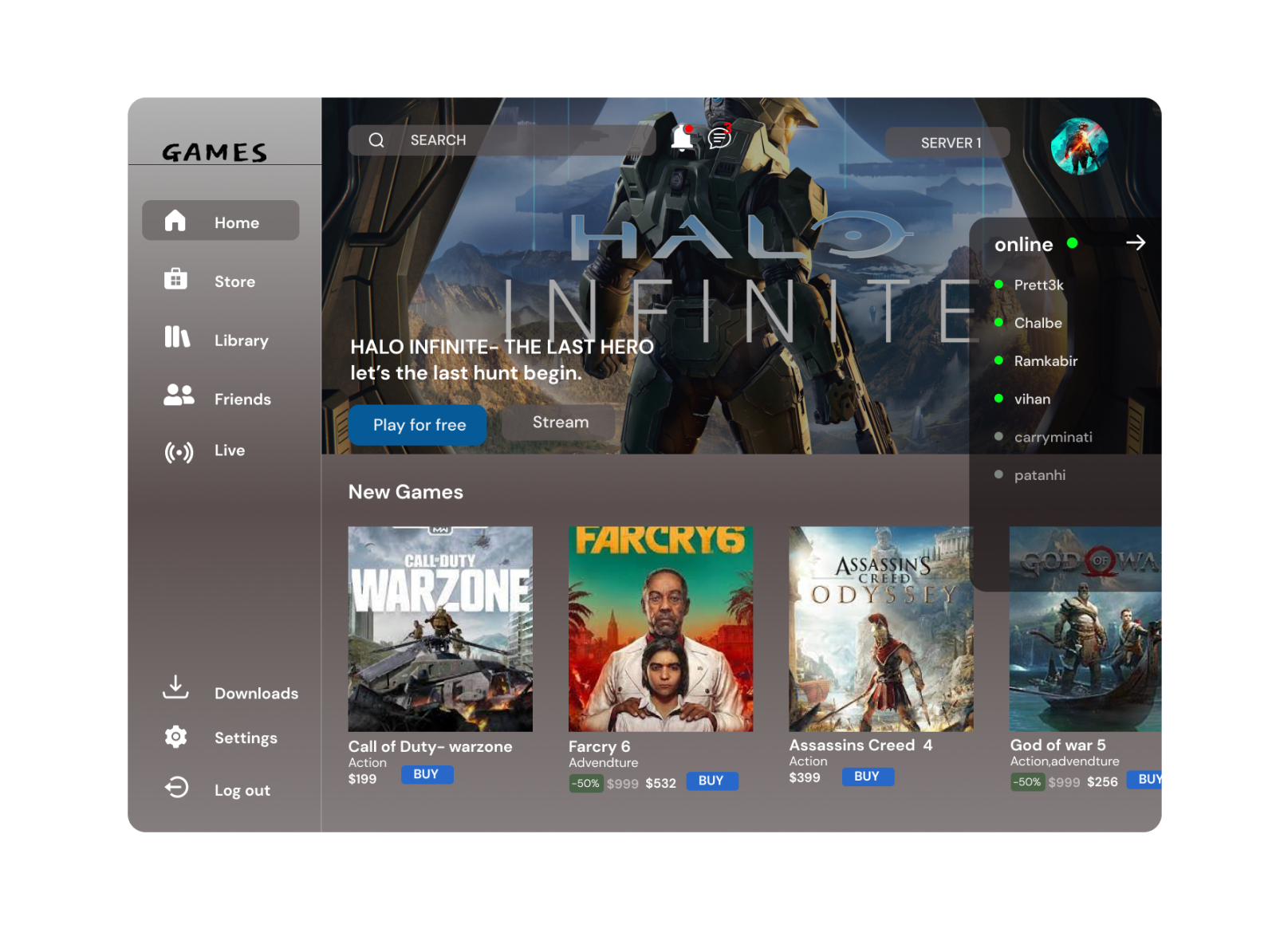 GAME UI by sanskar on Dribbble