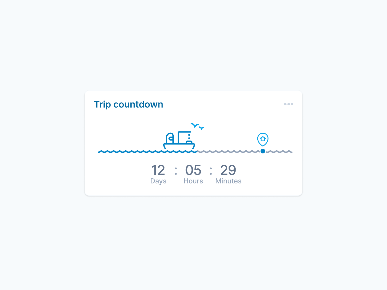 Trip Countdown Widget by UX Niels on Dribbble