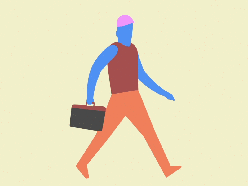 Another guy walking... by Valentine Dubois on Dribbble