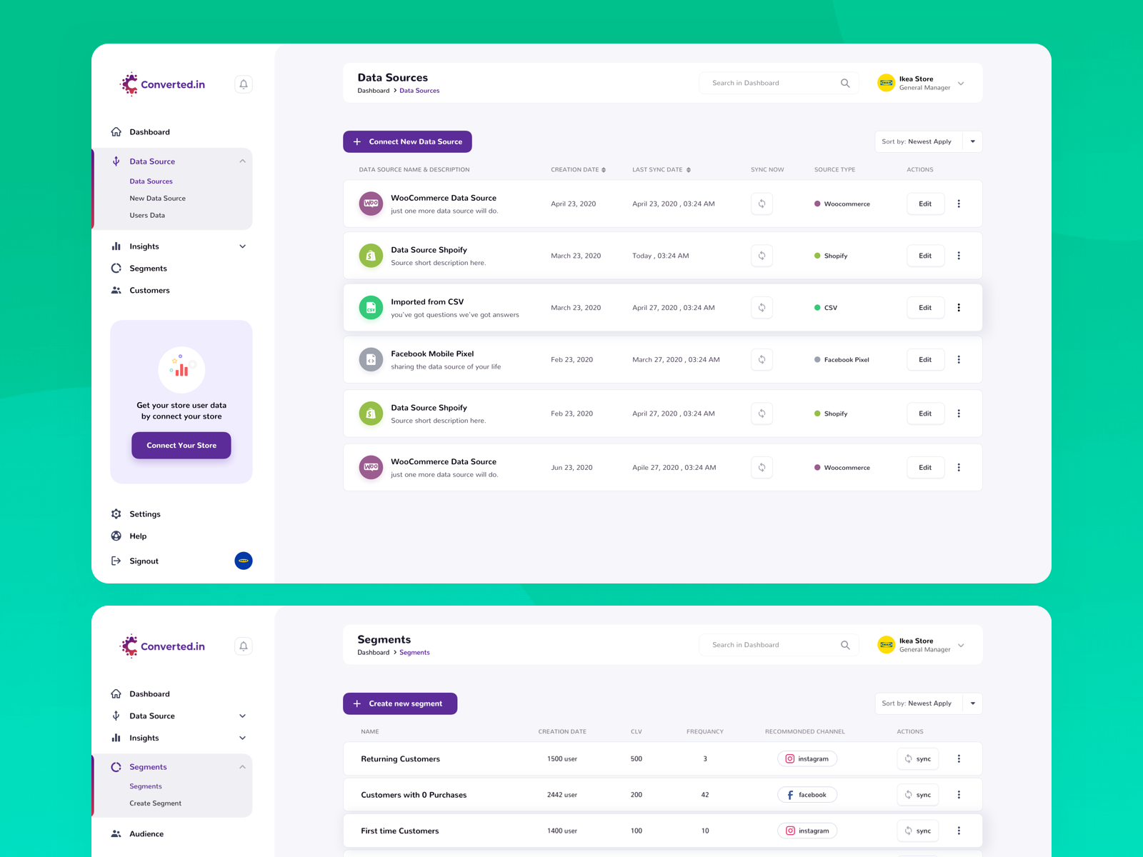 Dashboard Listing by Salah Elimam on Dribbble