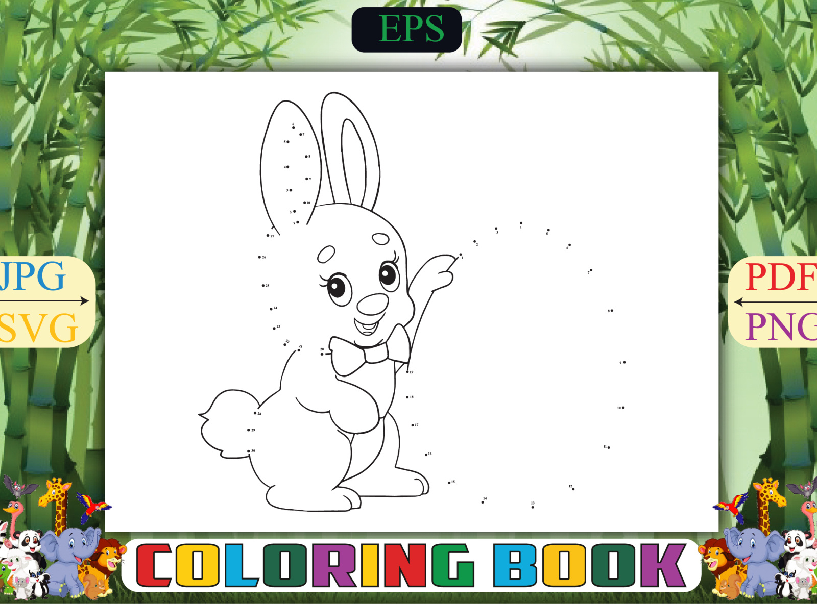 Rabbit Dot Coloring Pages by Imran Hossain Mohon on Dribbble