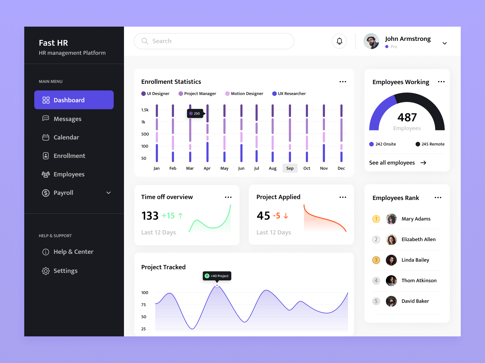 FAST HR by Inna Pidberezna on Dribbble