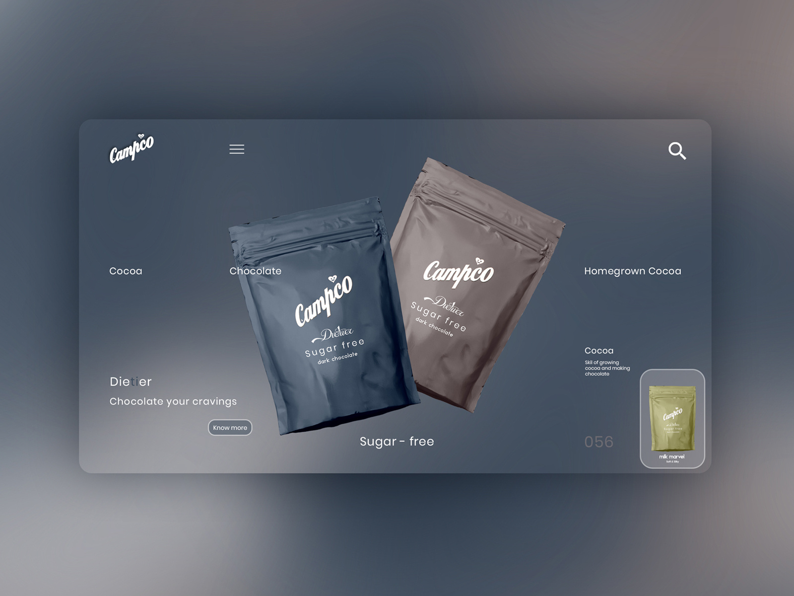 Campco Chocolate UI by Chintu Saitej on Dribbble