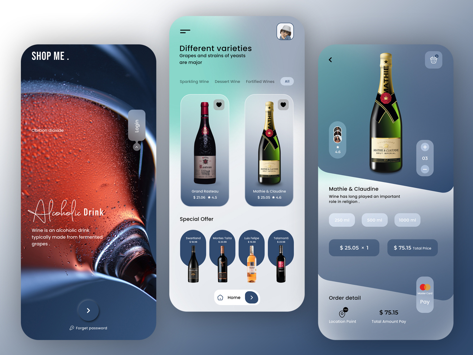 Wine Shopping UI Design by Chintu Saitej on Dribbble