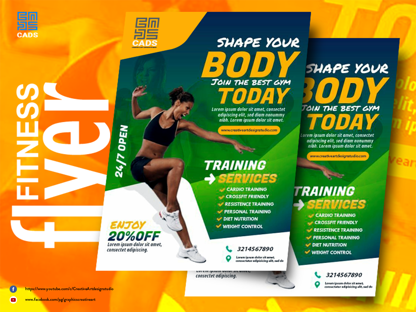 Fitness flyer design by Sumit Barua on Dribbble