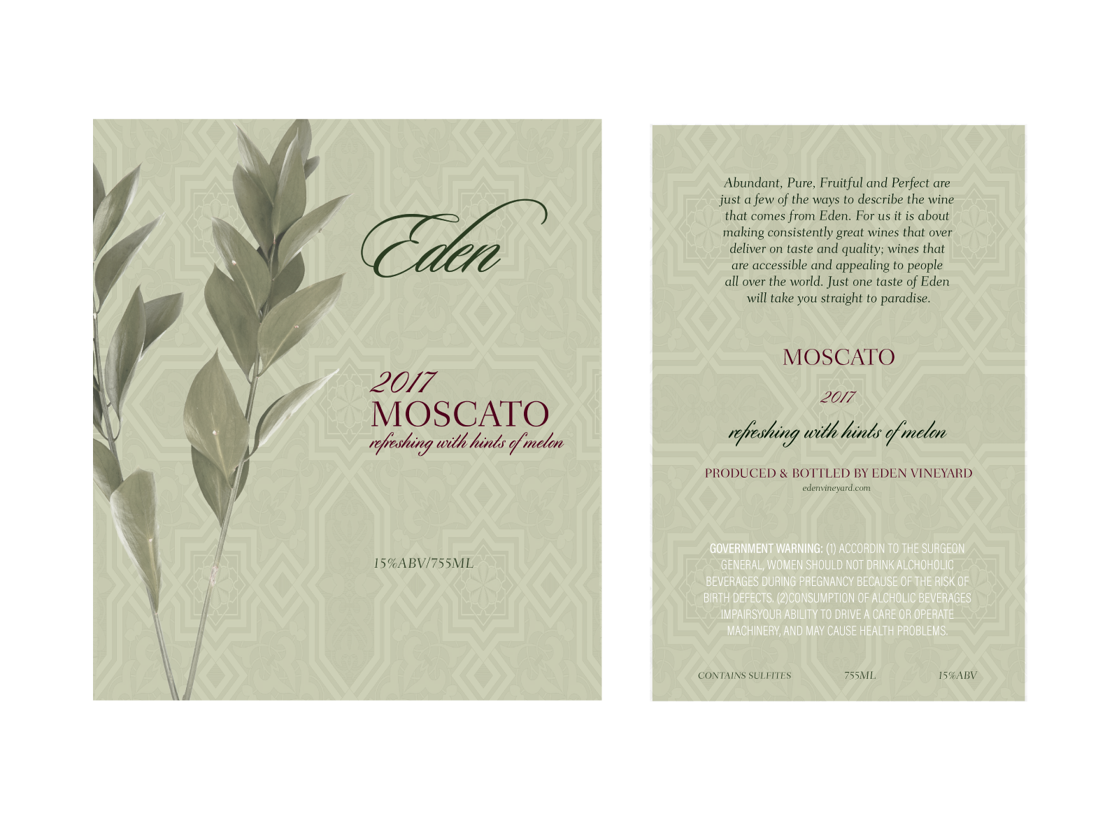 Moscato Wine Label by Kelsey Slay on Dribbble