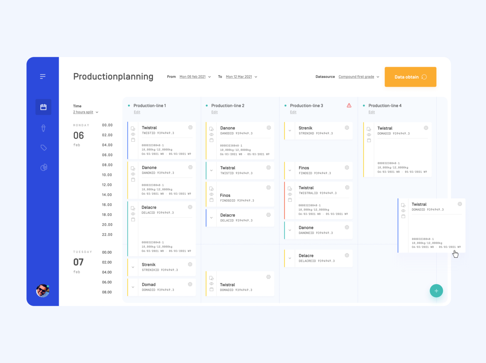 Productionline UI by Jonas bemindt on Dribbble