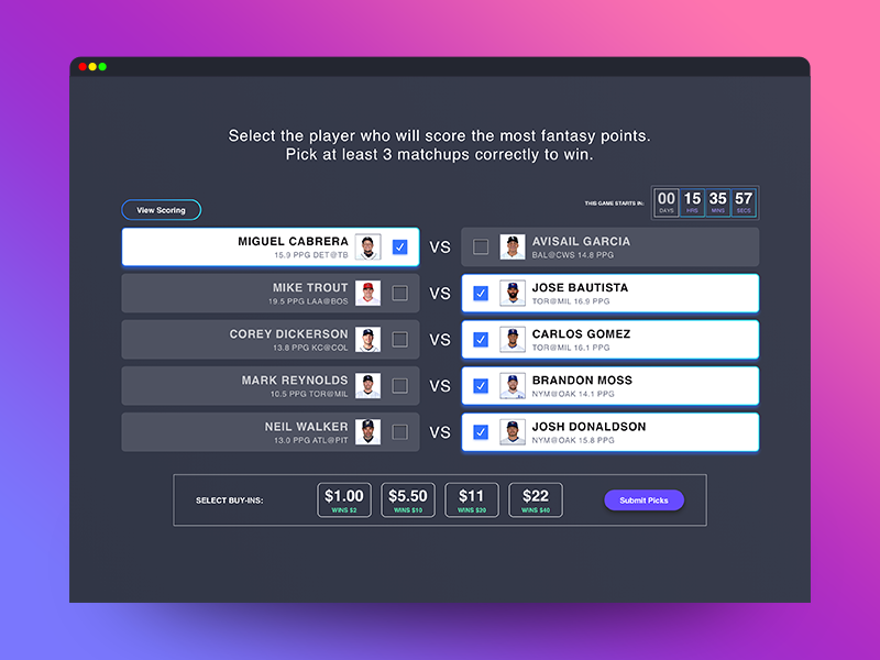One Page Sports Site by Kyle Chaplin on Dribbble