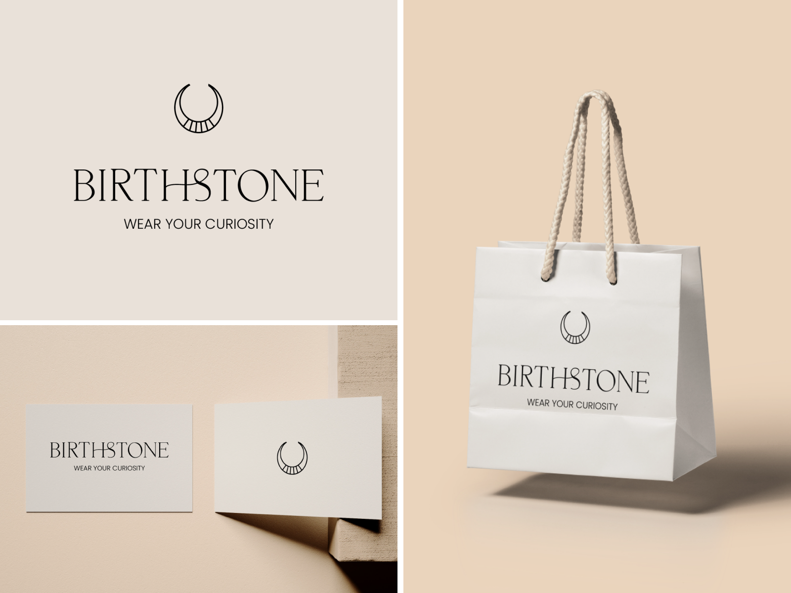 Modern branding and logo design for birthstone jewelry by Rixelstudio ...