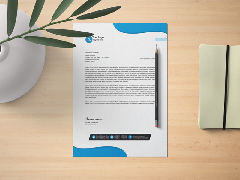 Corporate Letterhead Design by Debaldeb Das on Dribbble