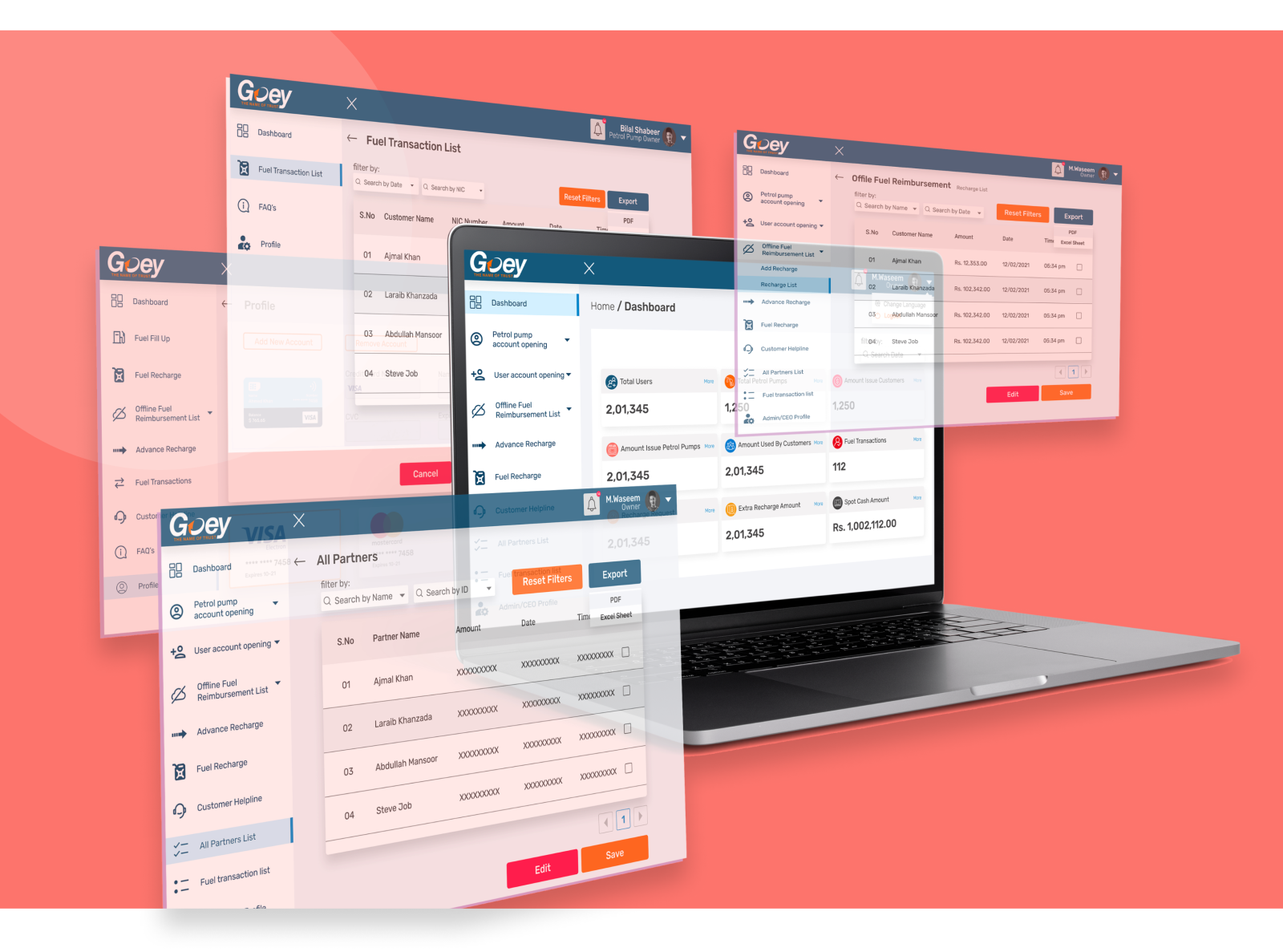 Petrol Pump Dashboard UI Design by Khubaib.design on Dribbble