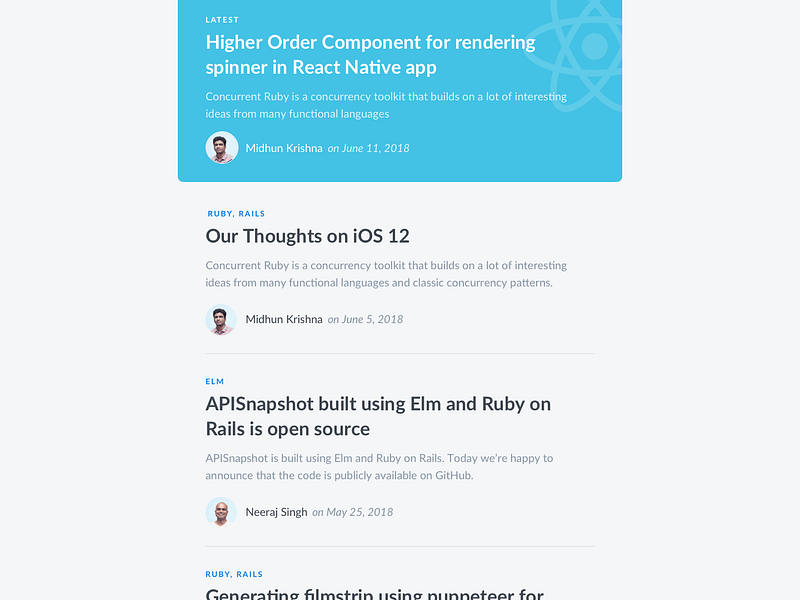Bigbinary Blog By Vishnu Prasad For Bigbinary On Dribbble 