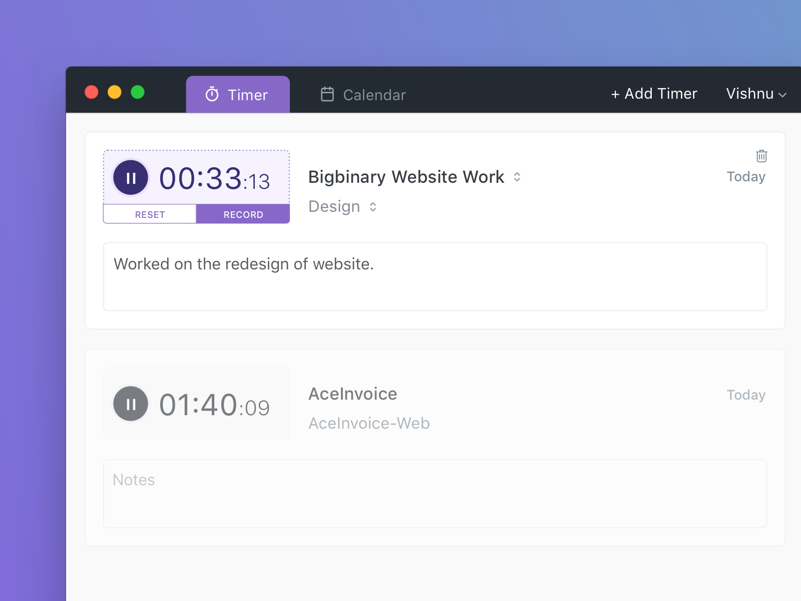 Aceinvoice App Refresh by Vishnu Prasad for BigBinary on Dribbble