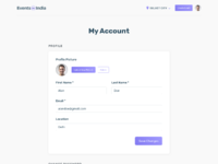 Account and Create Event Forms by Vishnu Prasad for BigBinary on Dribbble