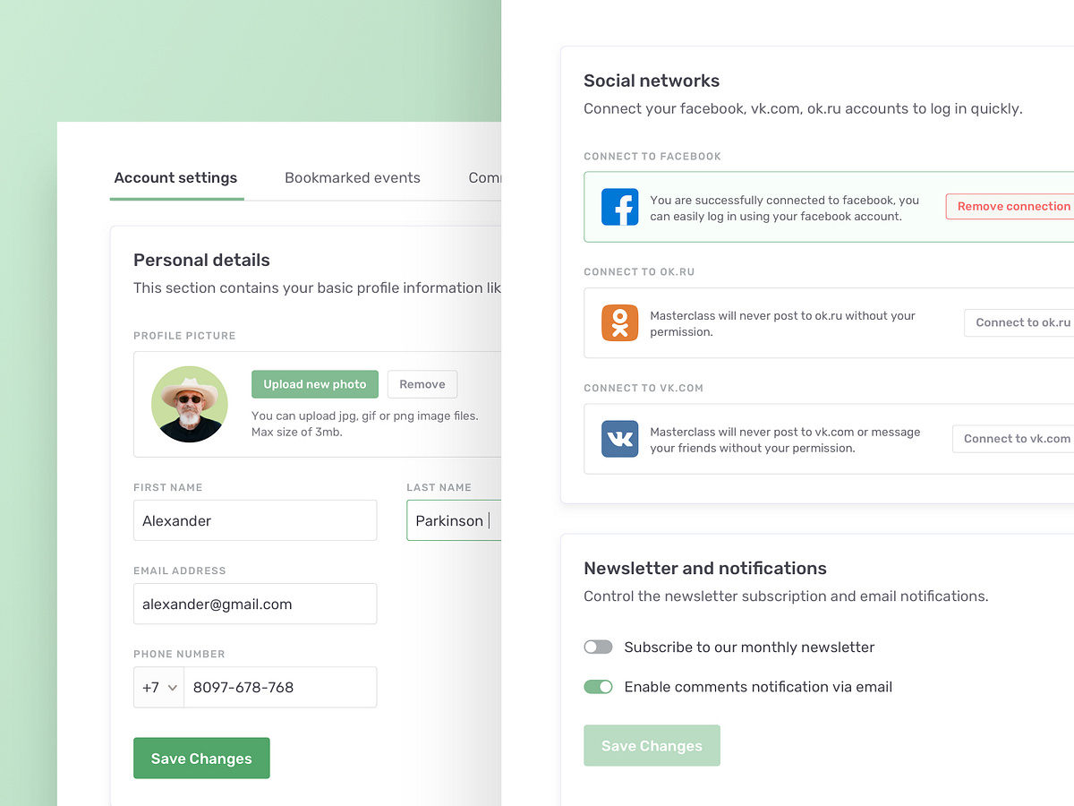 Browse thousands of Account Settings images for design inspiration ...