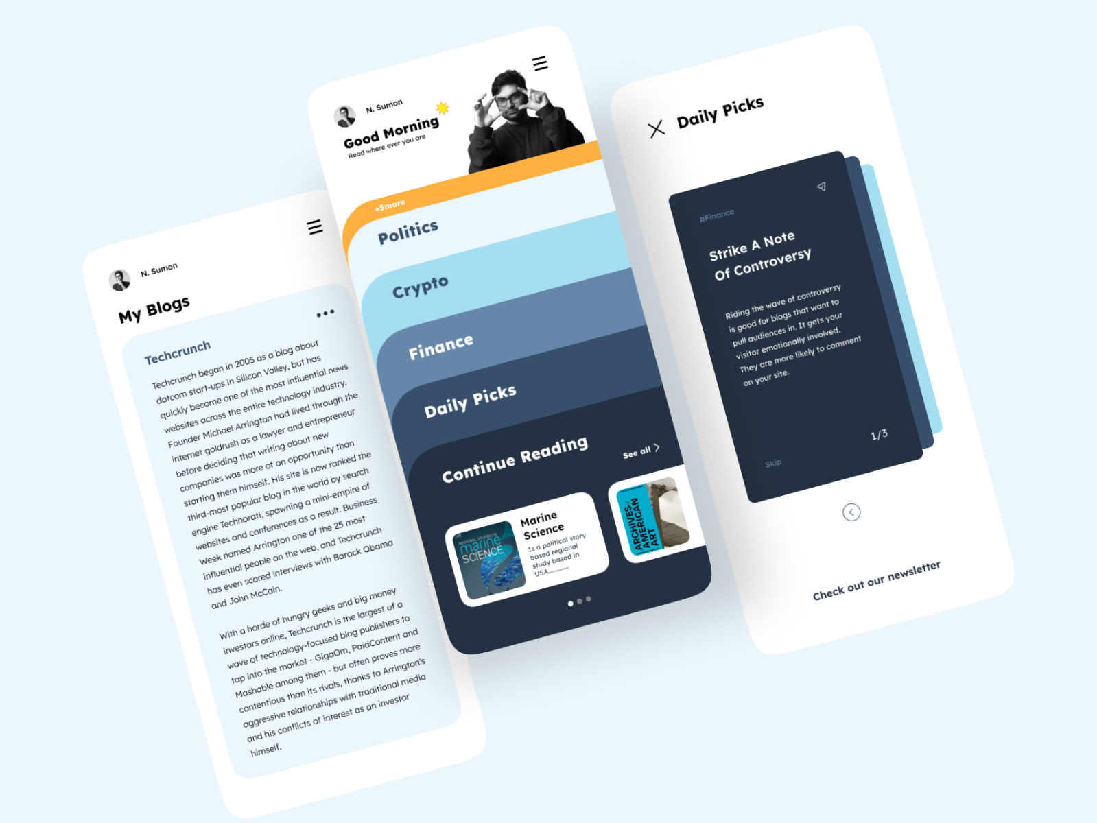 Article Reader App by Nurnabi Sumon on Dribbble
