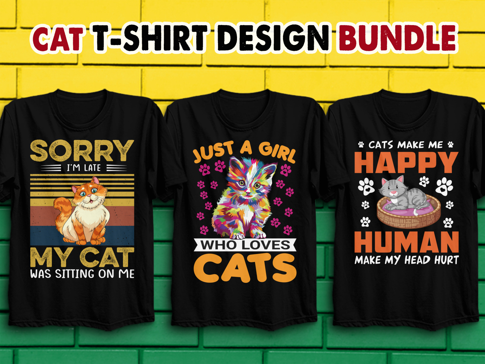 Cat T-Shirt Design Bundle by Biswas Hafizur Rahman on Dribbble
