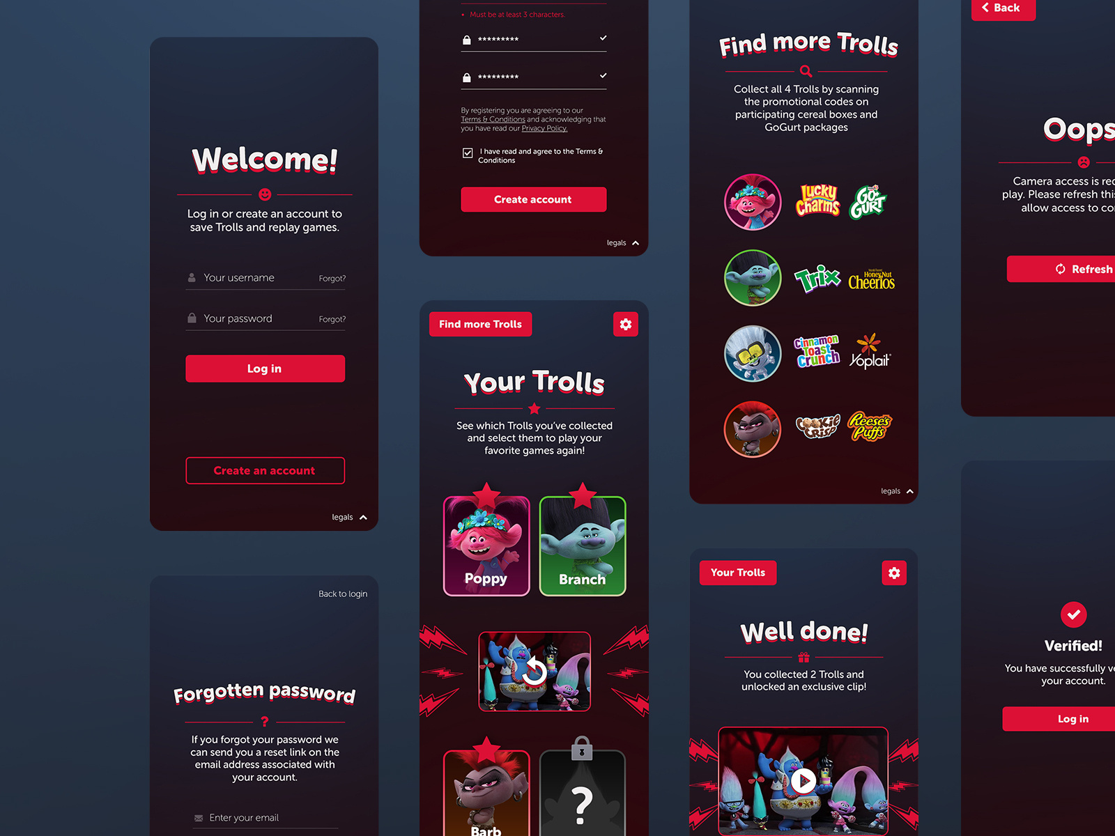 Trolls 2 AR Games | More screens by Florian Pollet for POWSTER on Dribbble