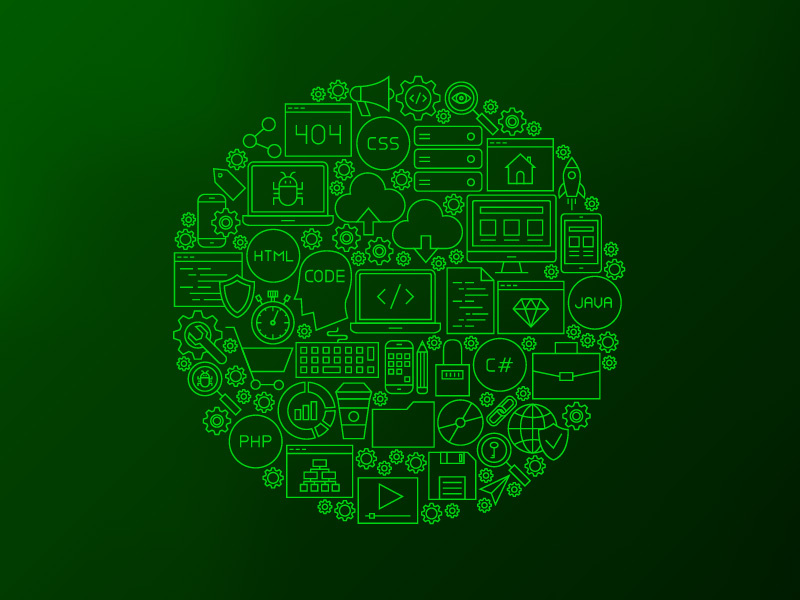 Coding Line Art Concept by Ganna Sereda (Anna_leni) on Dribbble