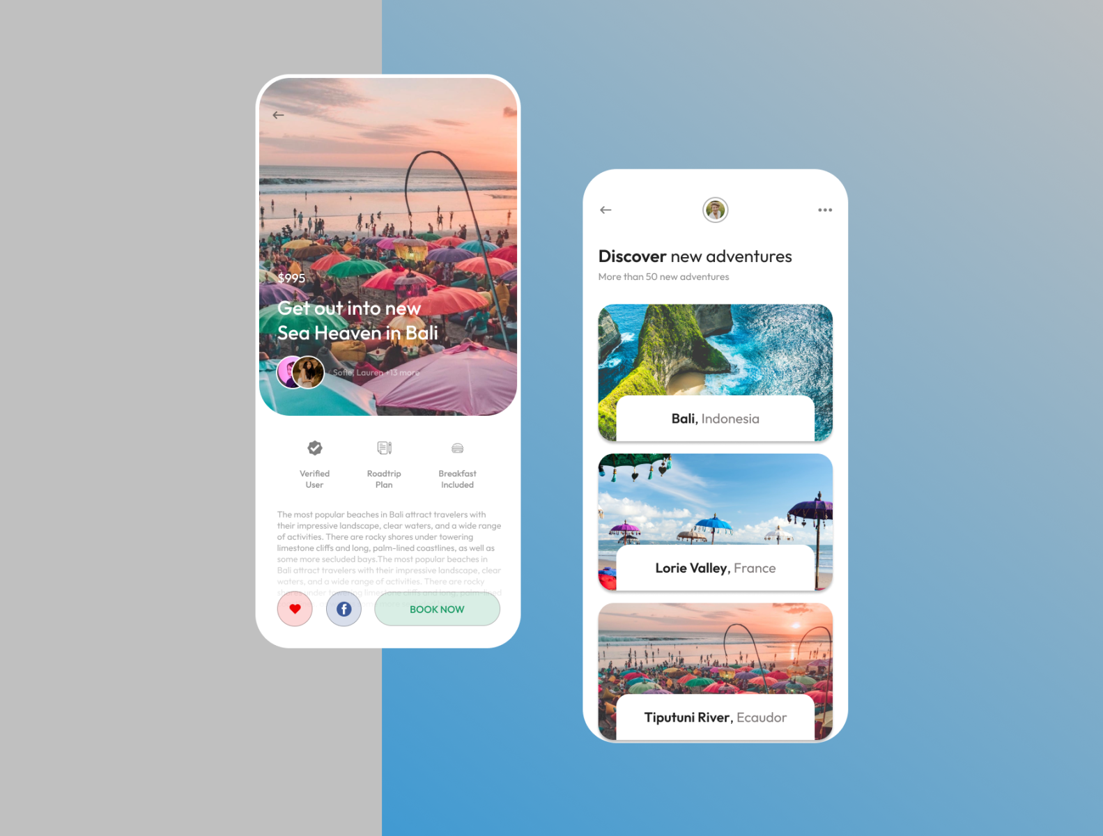 A Vacation App by Tejesh on Dribbble