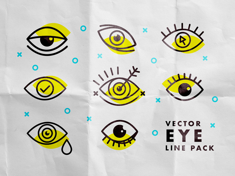 Vector Eye line pack by Nat Cunningham on Dribbble