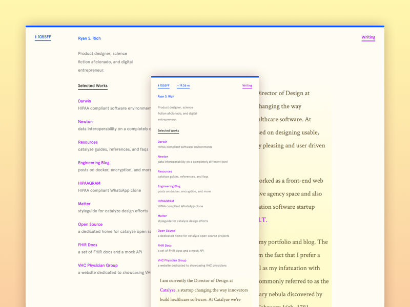Alternative layouts by Ryan S. Rich on Dribbble