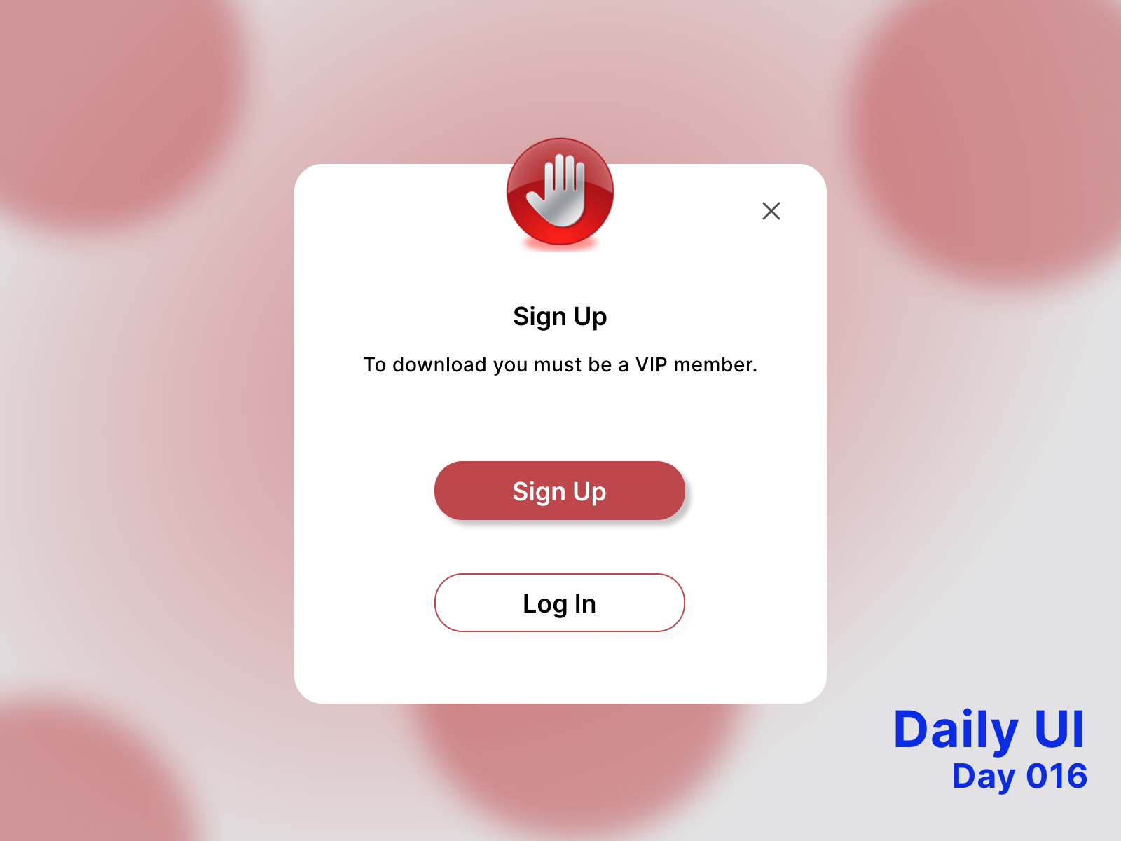 Pop-Up/Overlay by Michael Enyinnaya on Dribbble
