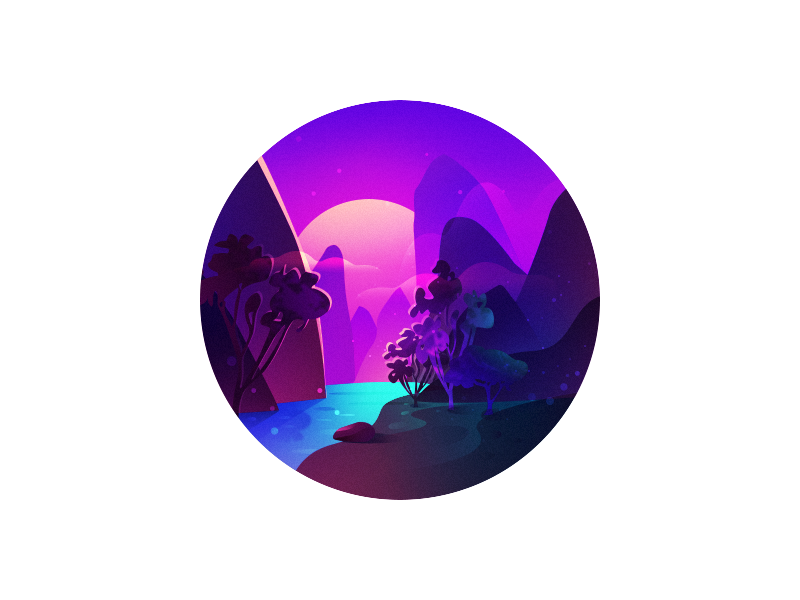 Scenery Illustration by HUA on Dribbble