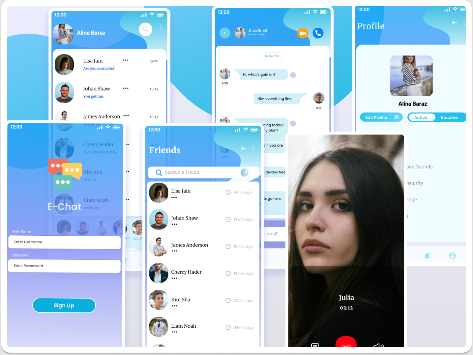 E-Chat Apps by Prasanta Bhattacharjee on Dribbble