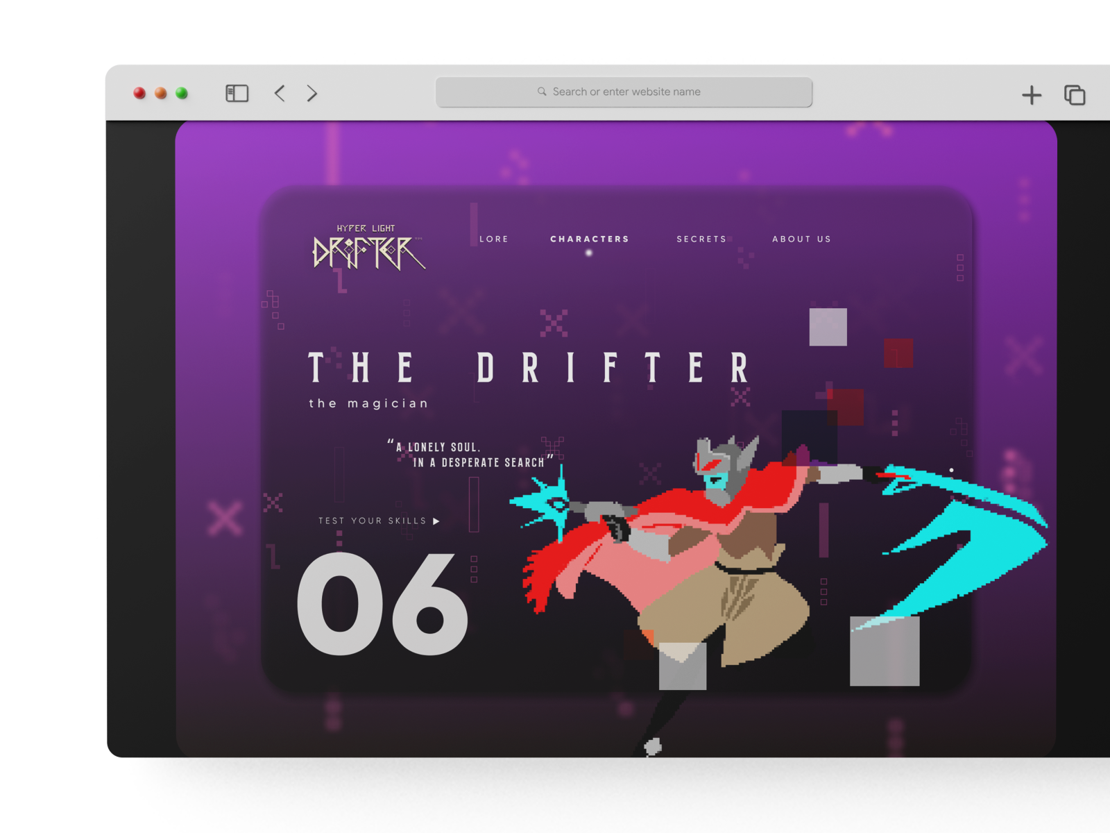 Hyper Light Drifter UI by Andres Quintero on Dribbble