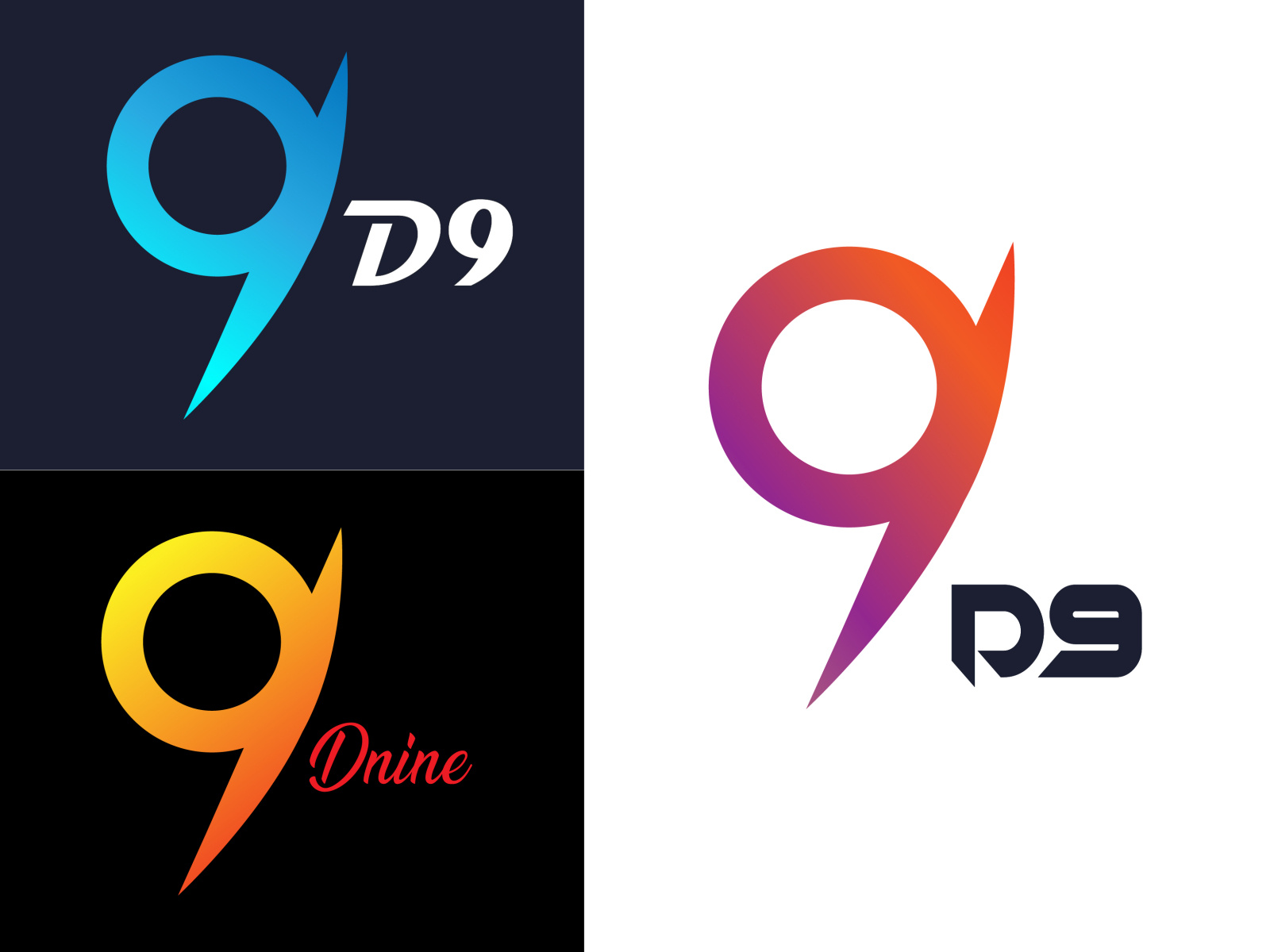 D9 Modern Logo by Freelancer shafiq on Dribbble