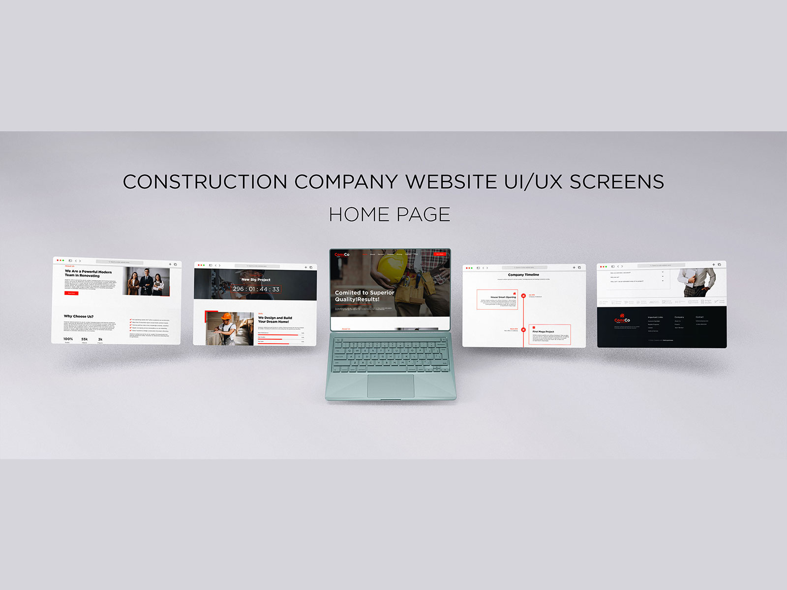 CONSTRUCTION WEBSITE UI/UX HOME PAGE SCREEN by Shehryar Anees on Dribbble