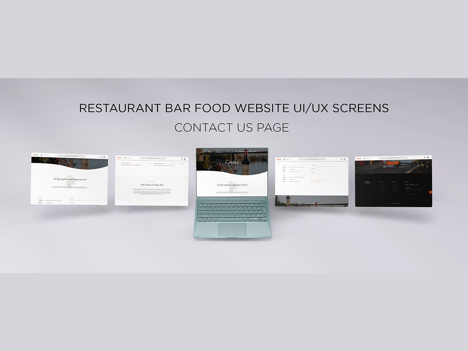 RESTAURANT BAR FOOD WEBSITE UI/UX CONTACT US PAGE SCREEN by Shehryar ...