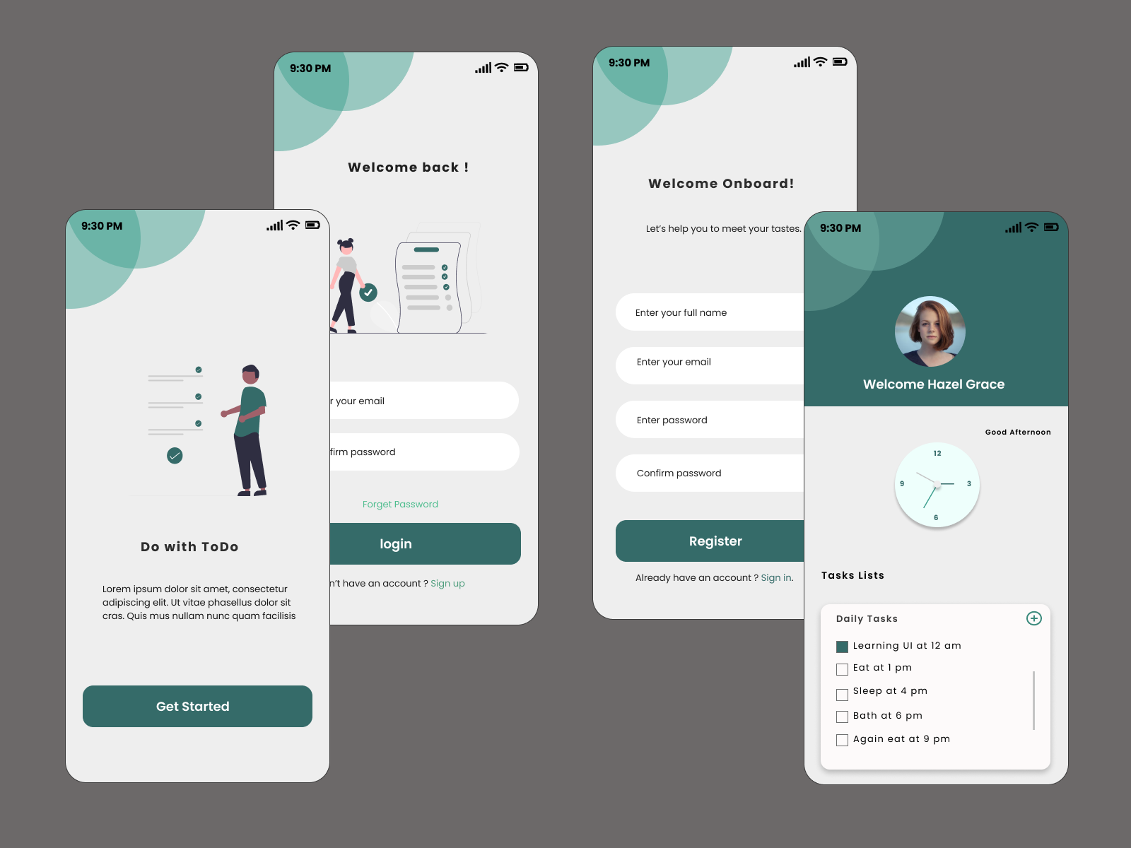 Todo list app ui by Vyshnav P K on Dribbble