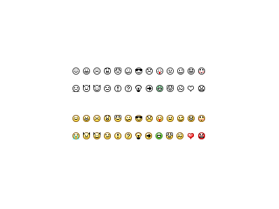 Micro smilies 10x10 px free pack by Aleks Riz on Dribbble