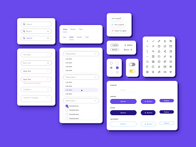 Design System Components by Alexis Romanoff on Dribbble