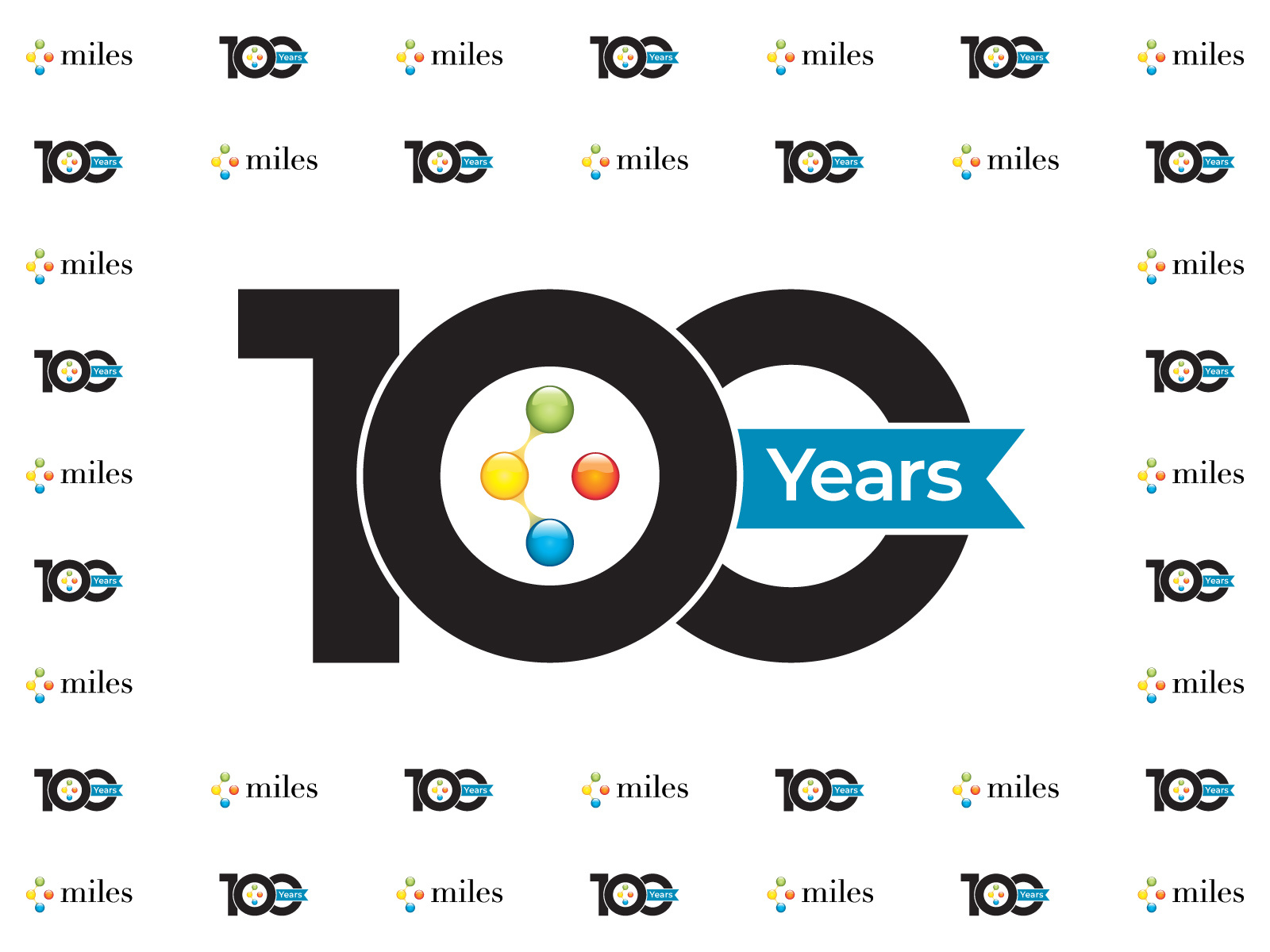 Miles 100 Years logo by Andrew Eberwine on Dribbble