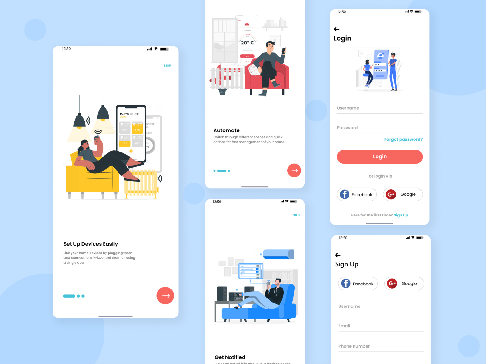 Login APP UI by F A T I M A on Dribbble