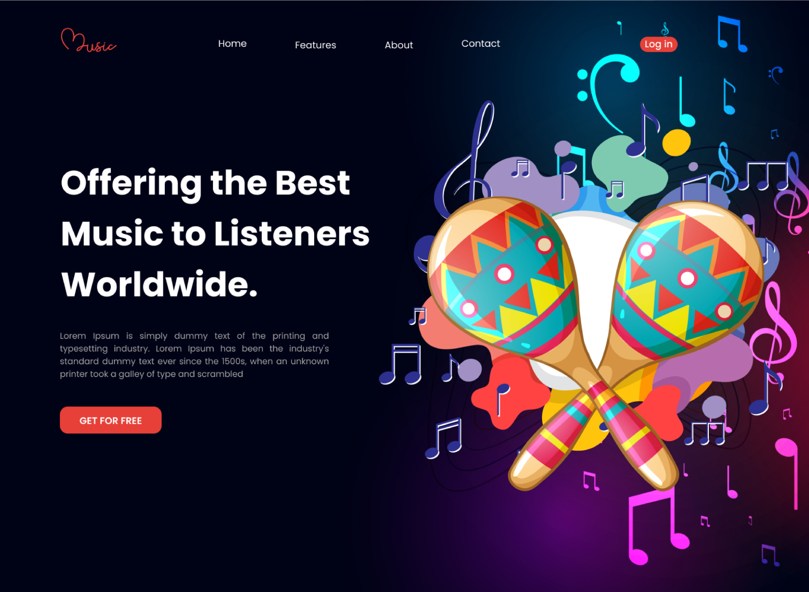 Music Website Header UI Design by F A T I M A on Dribbble