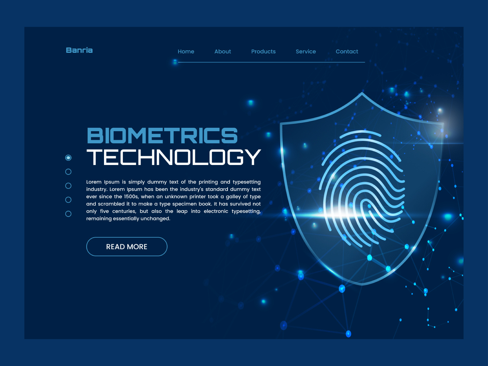 BIOMETRIC TECNOLOGY WEBSITE HEADER UI DESIGN by F A T I M A on Dribbble