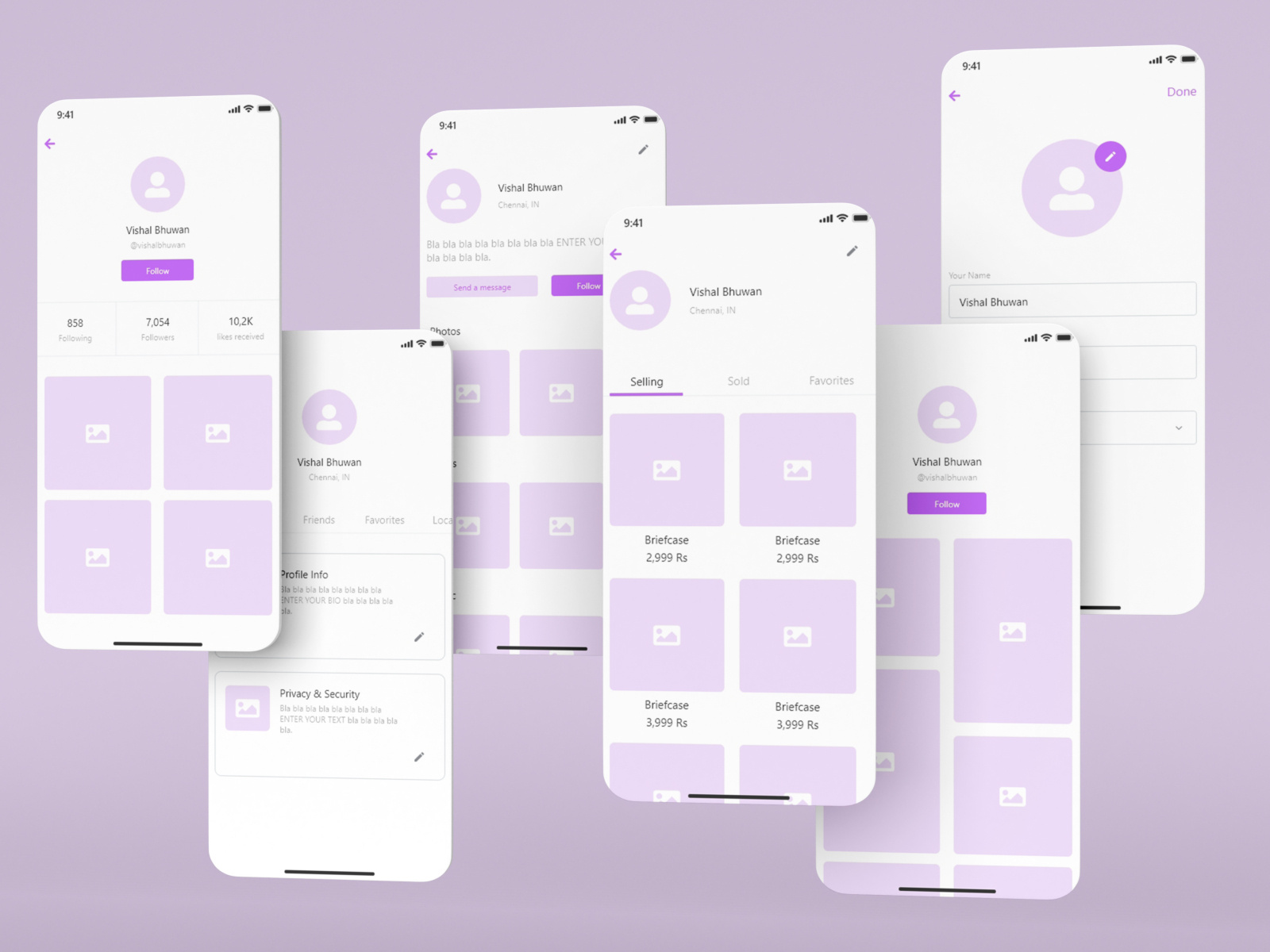 IOS based user profile for buying and selling by Vishal Bhuwan on Dribbble
