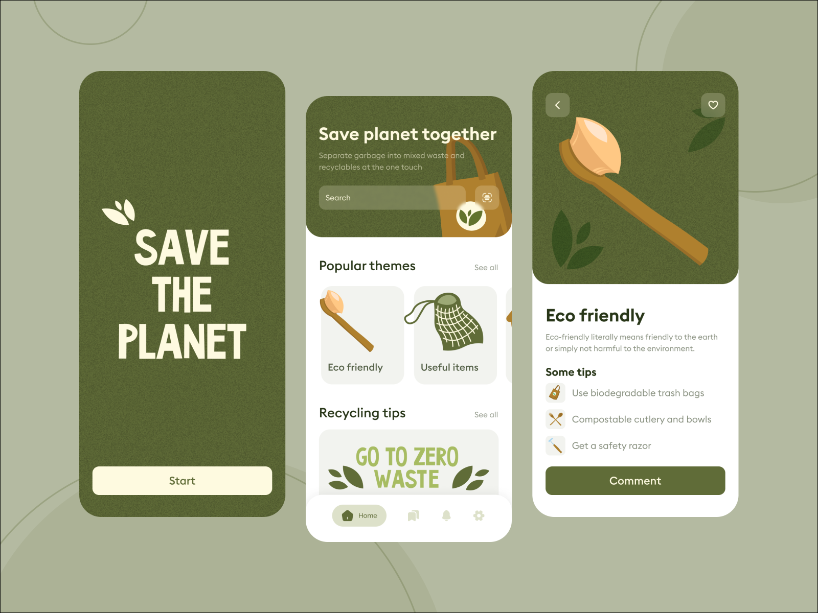 Eco Recycling App by Irina Filippova on Dribbble