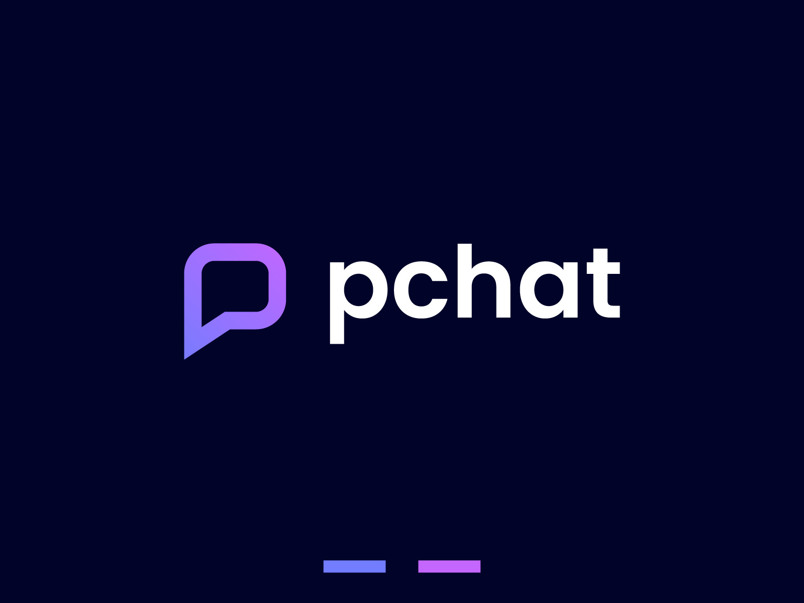 p + chat logo by Sudipta Bhuinya on Dribbble