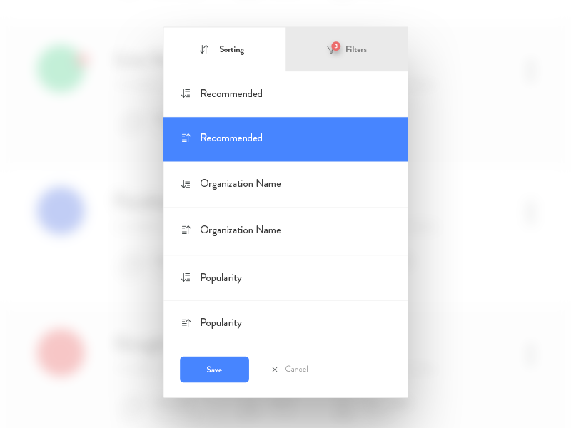 Dialog - Filter Design by Impulsive Web on Dribbble