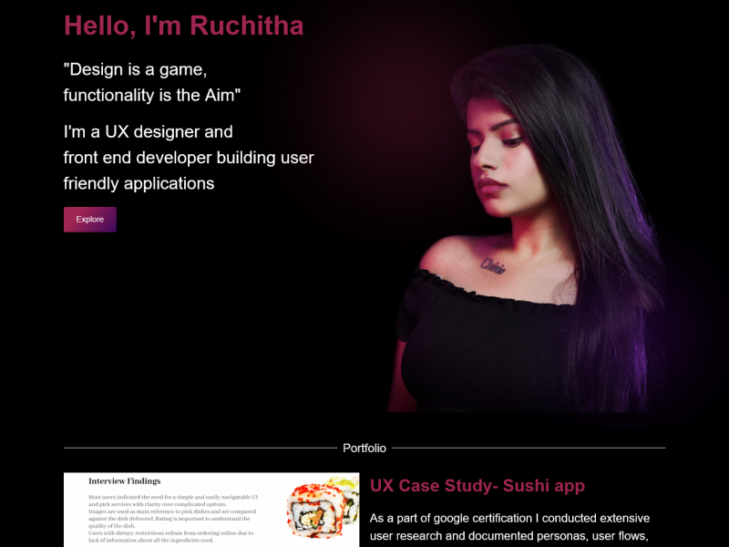 UX Portfolio by Ruchitha Gk on Dribbble