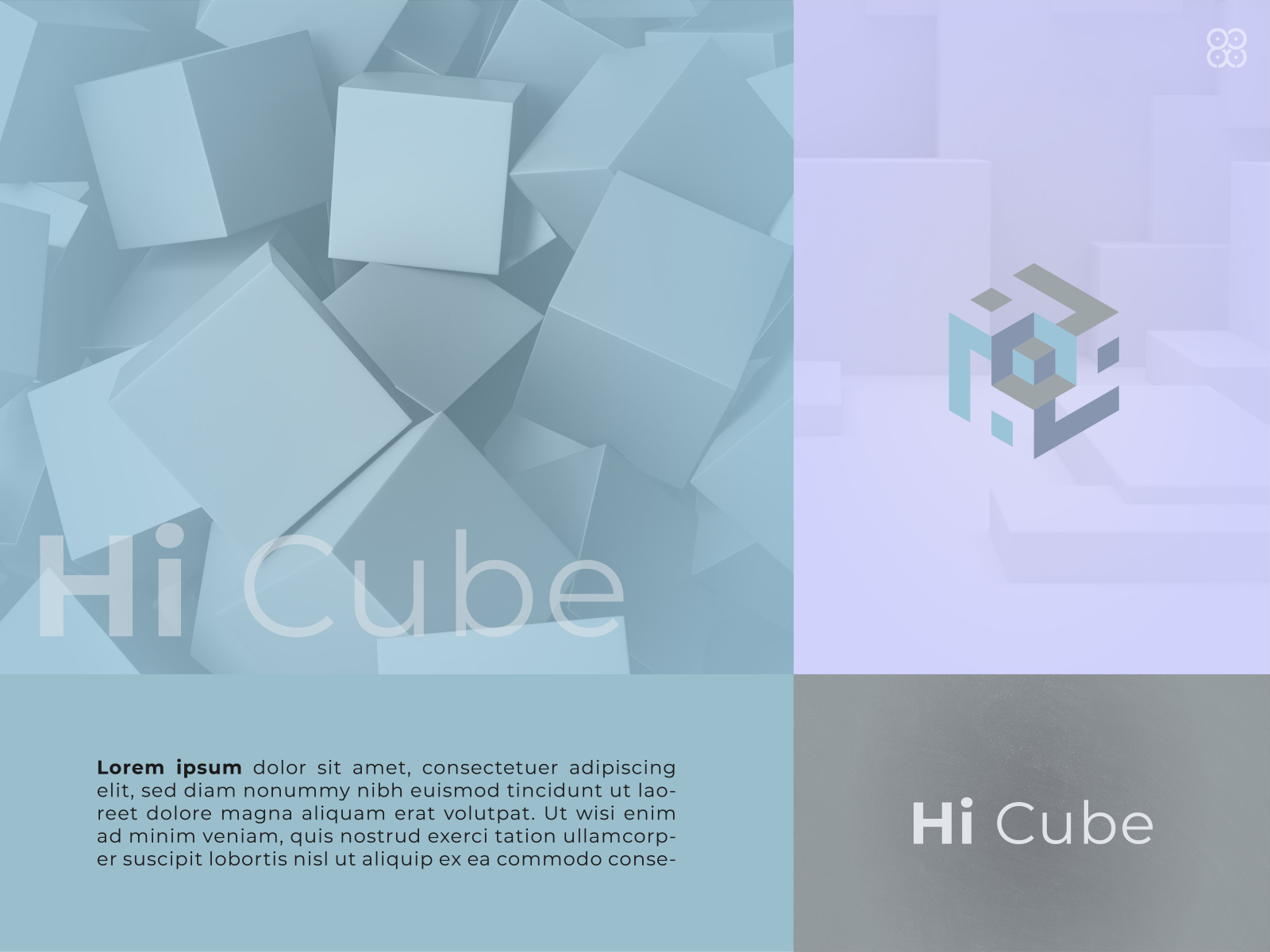 HI Cube Logo by Zafrann Design on Dribbble