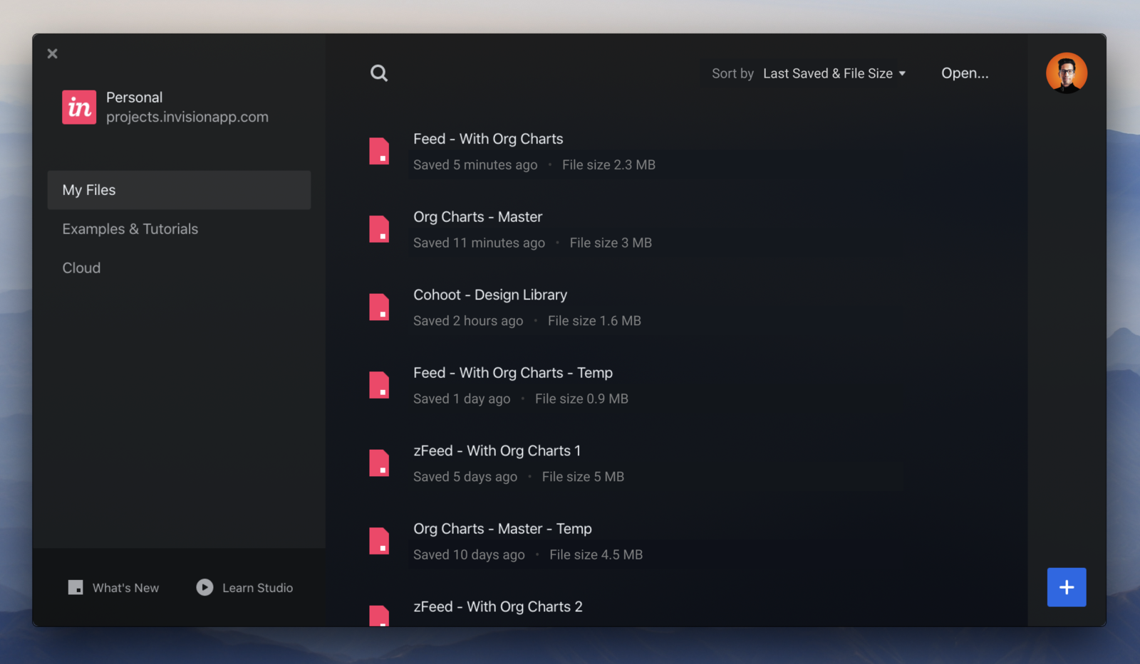 Invision Studio's Start Screen (Improvement suggestion) by Sankalp ...