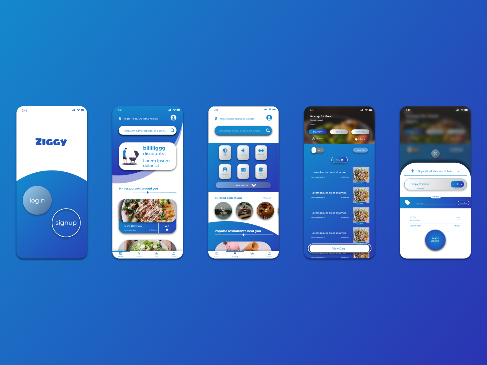 Food Delivery app mockup by Samudra Roy on Dribbble